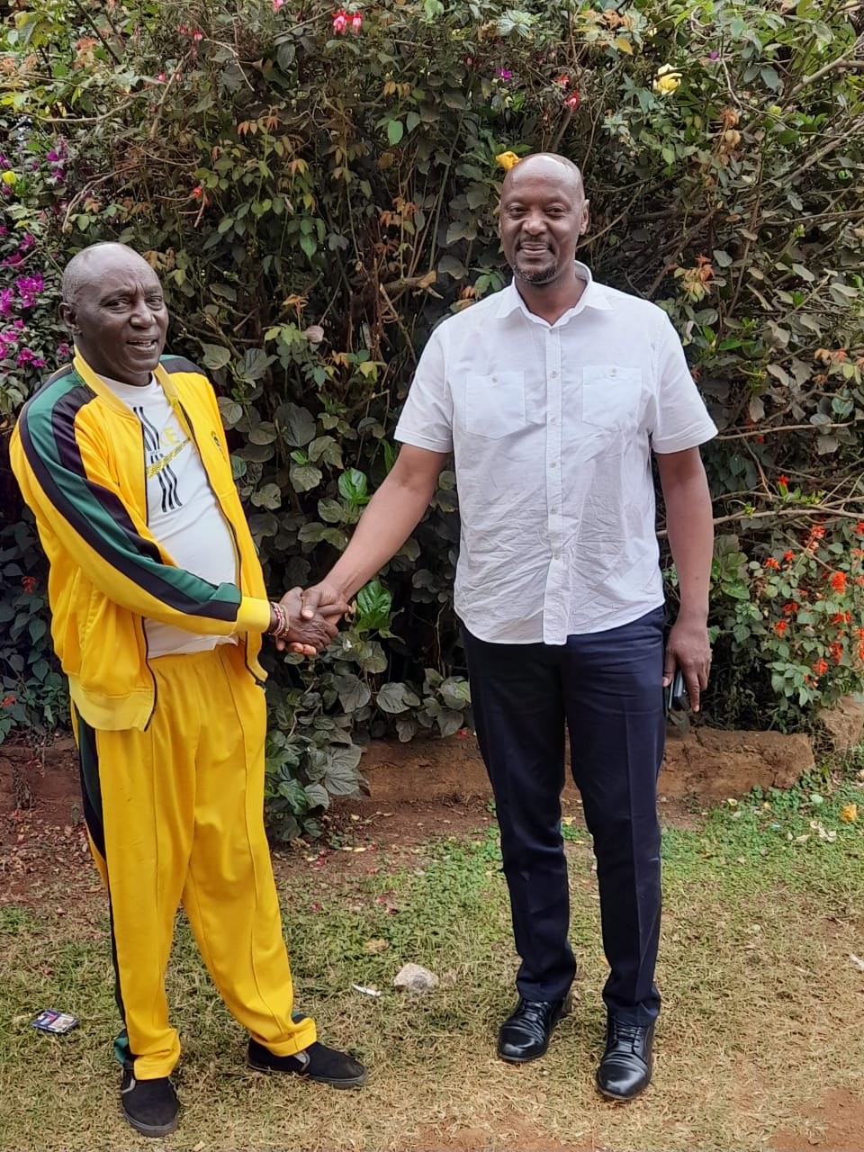 Former Mayor Wanyaga Gathaka meets his political rival Maina Mathenge ...