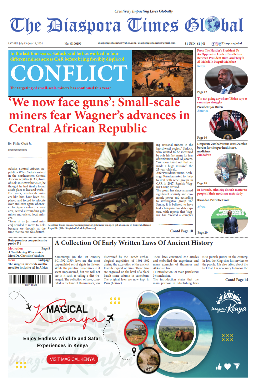Diaspora Times Global July 13 - July 19, 2024 - The Mount Kenya Times